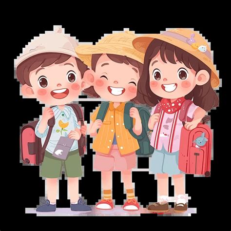 千库网小孩学生旅游暑假假期假日出行元素编号13667607 花瓣网