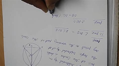 State And Prove Arc Theorem Class 9 Circles Filo