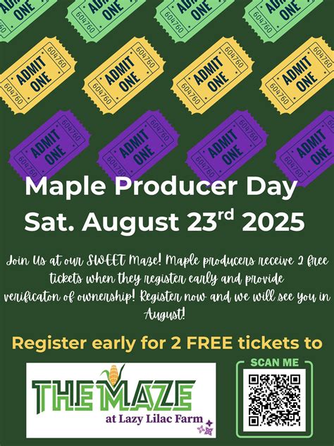 Maple Producer Day At The Maze