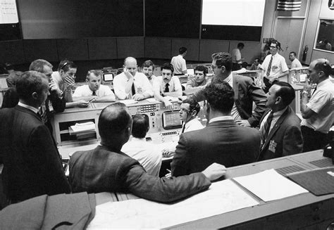 Nasa Control Center Celebration Inside Nasas Mission Control Center