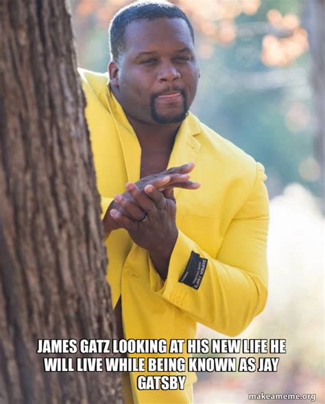 James Gatz Looking At His New Life He Will Live While Being Known As