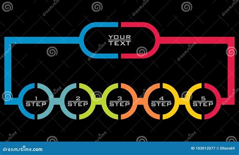 Flowchart Template Scheme Diagram Infographic Cartoon Vector
