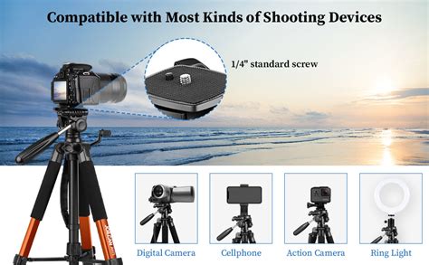 Joilcan Kamera Stativ 187cm Aluminium Leichte Dreibeinstativ Für Canon