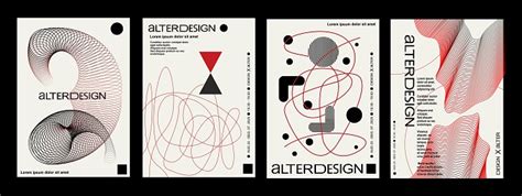 스위스 스타일 삽화 포스터는 웹 배경 잡지 첫 페이지 하이테크 인쇄 표지 삽화에 유용한 대담한 기하학적 모양을 가진 벡터 추상 동적 기호의 포스트 모던에서 영감을 받았습니다