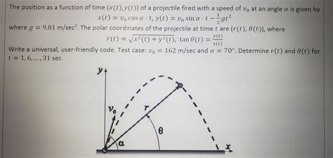 solved the position as a function of time x t y t of a