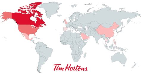 Map With The Number Of Tim Hortons By Country Flytrippers