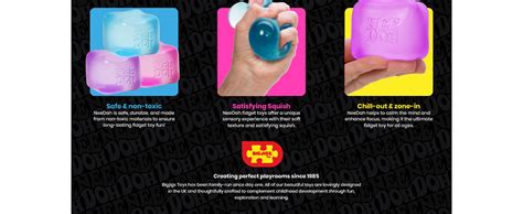 Schylling Needoh Nice Cube Sensory Toy With A Super Solid Squish