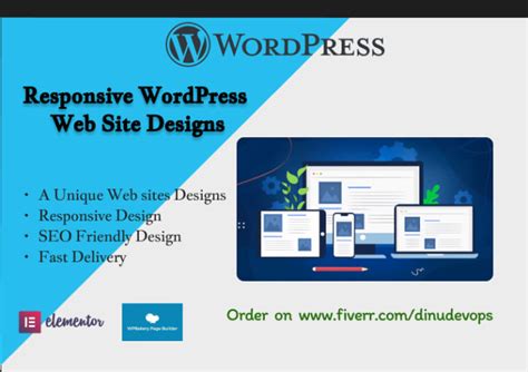 create modern and responsive wordpress web site design by dinudevops