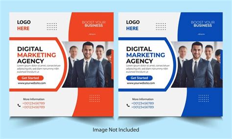 디지털 마케팅 라이브 웨비나 및 기업 소셜 미디어 포스트 템플릿 프리미엄 벡터