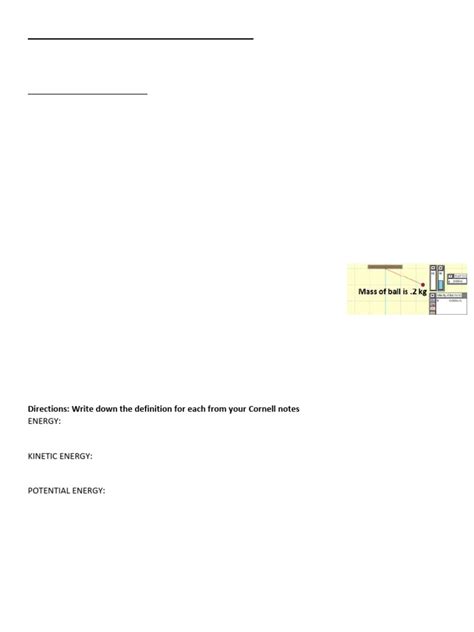 Kinetic And Potential Energy Problem Sets Pdf