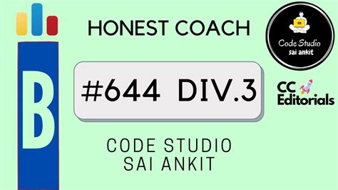 Codeforces 644 Div3 B Honest Coach Codeforces Editorials Cc