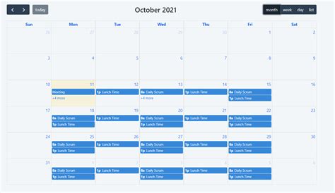 Fullcalendar Reactive V6 Overview O11 Outsystems