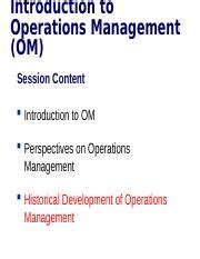 Introduction to Operations Management: Key Concepts & Functions | Course Hero