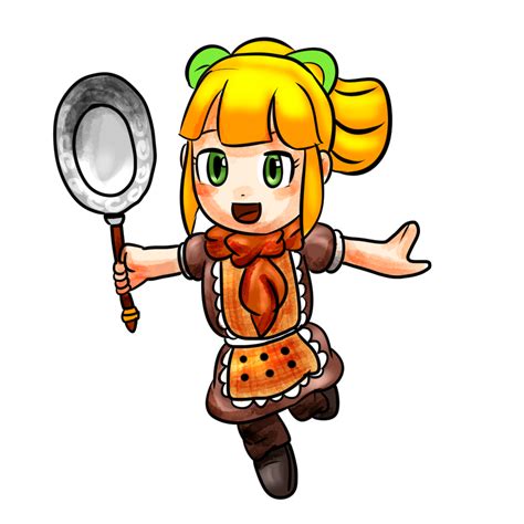 Roll The Chef Drawn In Mega Man Powered Up Art Style R Miitopia