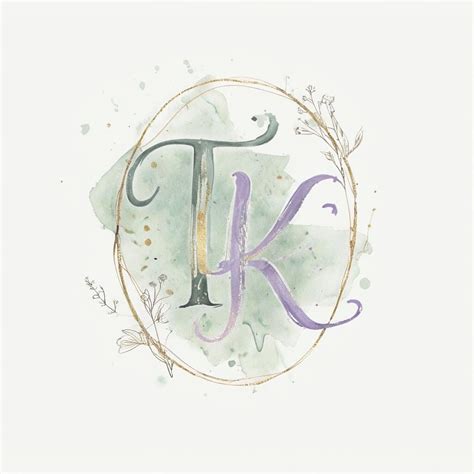 Charming Whimsical Pink K Monogram With Floral Accents Art Playground
