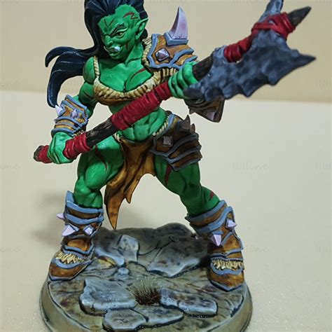 Orc Barbarian Lady Modelo De Impresión 3d Stl