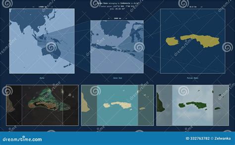 Pulau Raas Indonesia Location Diagram Yellow Stock Illustration