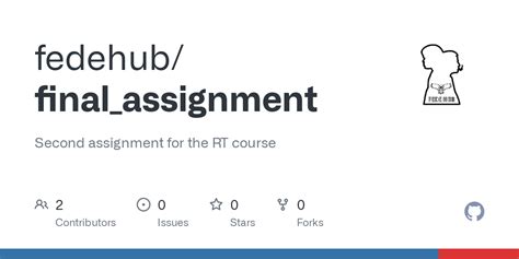 Github Fedehubfinalassignment Second Assignment For The Rt Course