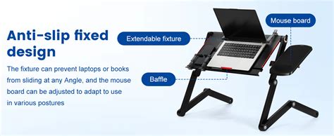 Foldable Laying Down Desk 53x31cm Fold Lifting Lazy Table