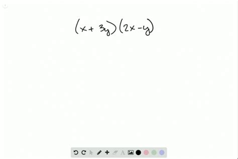 SOLVED Using FOIL Multiply The Algebraic Expressions Using The FOIL Numerade