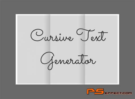 Cursive Font Generator - Psfont tk