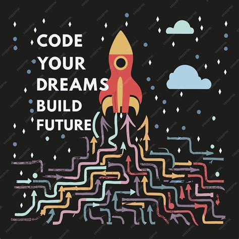 Premium Vector Code Your Dreams Build Your Future