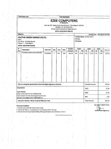 Ezee Computer Bills04102023 Pdf