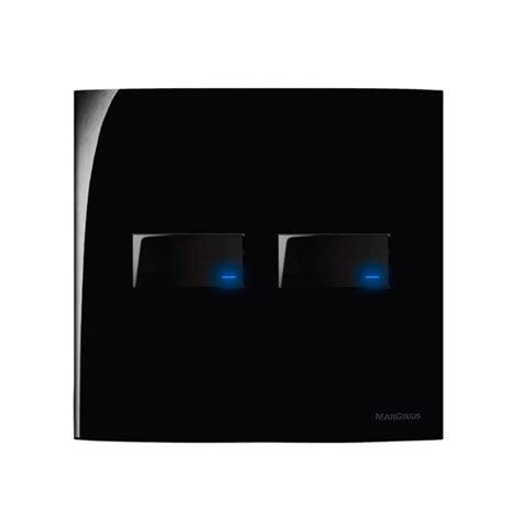 Conjunto 2 Interruptores Simples C Luz Preto Brilhante 4x4 Ebony Sleek Shopee Brasil