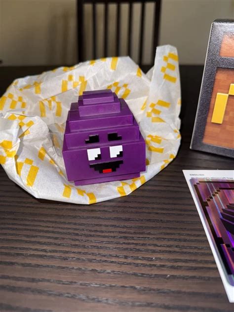 2025 Mcdonalds Minecraft Adult Happy Meal Grimace Egg Wunused Code