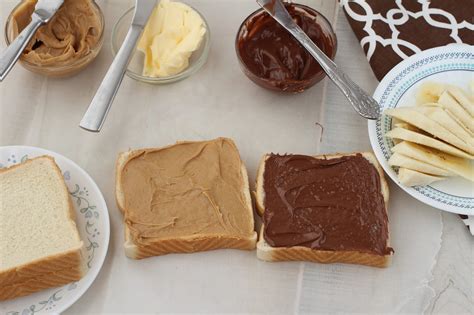 Kitchen Simmer Grilled Peanut Butter Banana And Nutella Sandwich