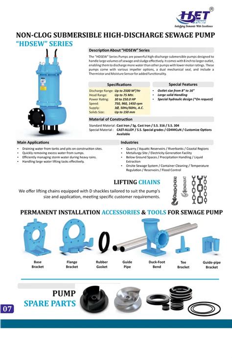 Het Pump Submersible Vertical 90hp Sludge Pump For Hydro Project At ₹ 641500 In Noida