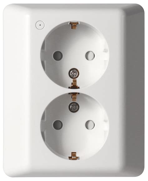 Power Socket Semi Flush White Smart Elektro As Elektriker