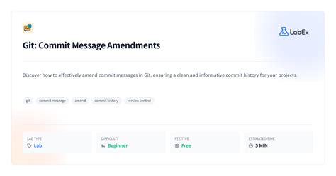 Git Commit Message Amendments Labex
