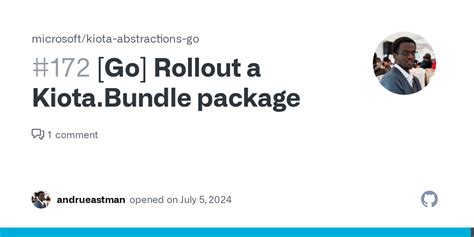 [go] rollout a kiota bundle package · issue 172 · microsoft kiota