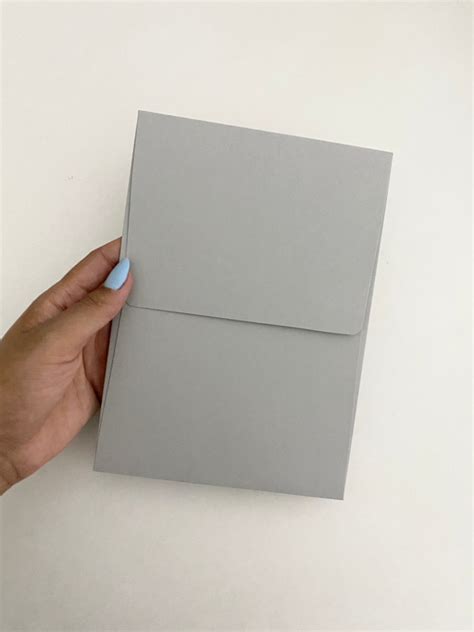 Enevelope Vertical Cinza Claro Pacote C50 Unidades Elo7