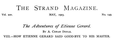 A C Doyle The Last Adventure Of The Brigadier Brigadier Gerard