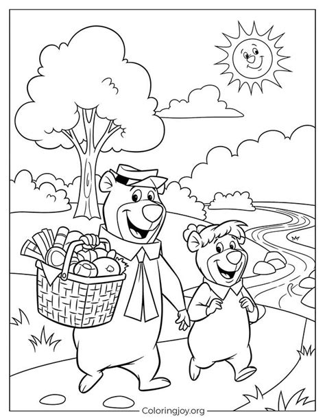 Yogi Bear Coloring Pages 12 Free Printable Pdf