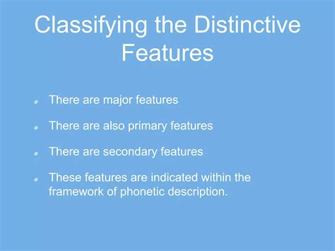 Distinctive Features Of English Phonemes Pptx