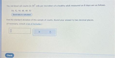Solved Find The Standard Deviation Of This Sample Of Counts Chegg