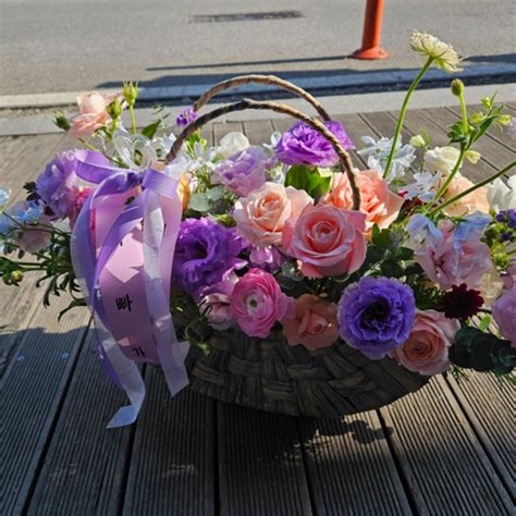 보라꽃바구니 L 배민 장보기∙쇼핑