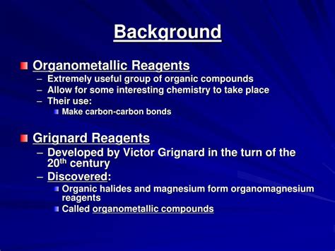 Ppt The Grignard Synthesis Miniscale Synthesis Of Triphenylmethanol