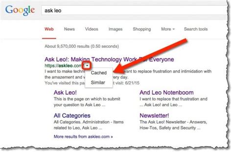 how do i get an older version of a webpage ask leo
