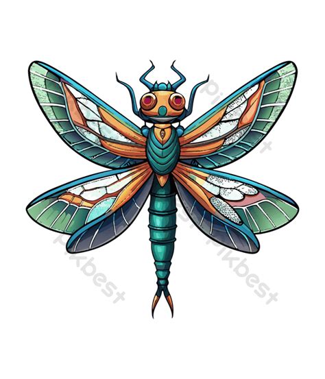 Dragonfly Vector Art With White Background Png Images Eps Free