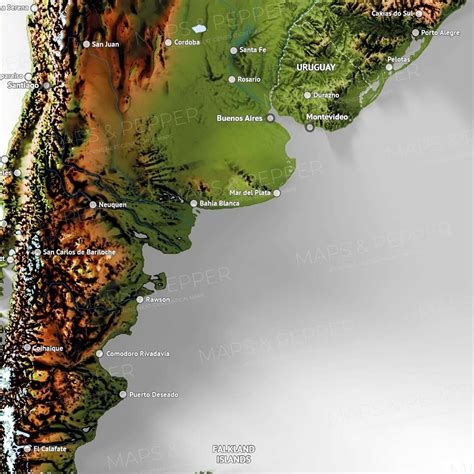 Mapa De Sudamerica Topográfico De África Con Relieves Sublimes