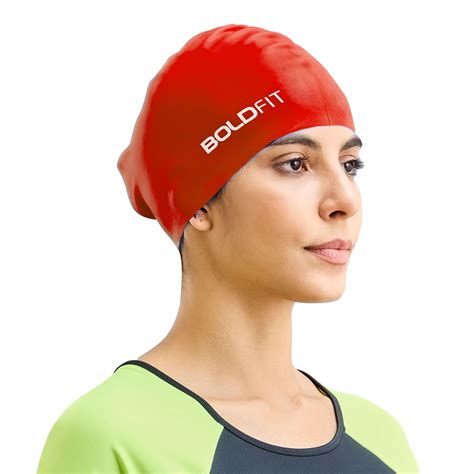 Aquaflex Swim Cap Red Boldfit