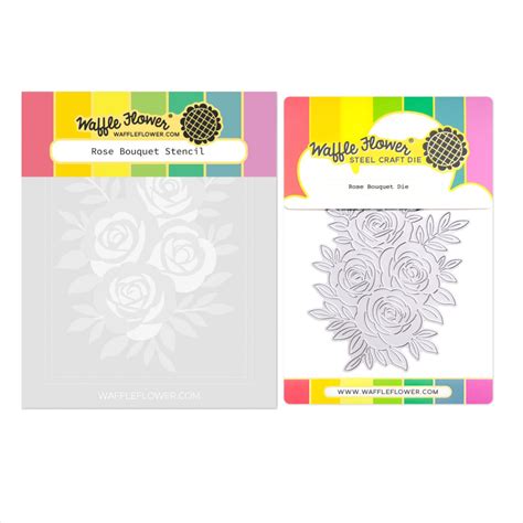 Waffle Flower Rose Bouquet Die And Stencil Set Simon Says Stamp