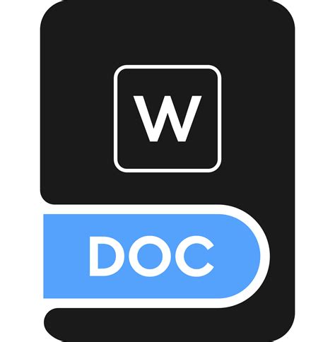 Doc File Format Icon Blue Fill 66500504 Png