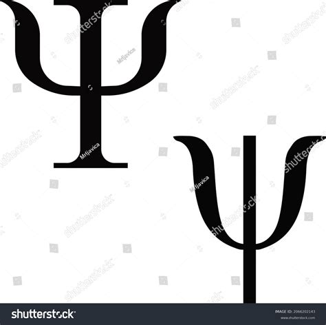 Psychology Symbol Greek Letter Psi Vector Stock Vector Royalty Free