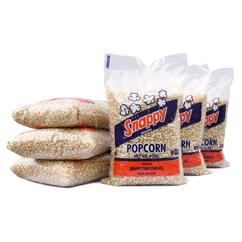 Snappy® White Popcorn Kernels For Popping 4 Lb Bags Snappy Popcorn