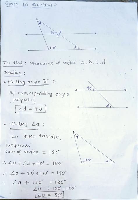 Solved Determine The Measures Of Angles A B C And D Given Reasons For Course Hero